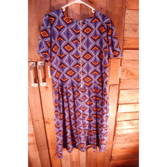 LuLaRoe | Dresses | Nwt Lularoe Size 3x Womens Blue Knee Length Dress ...